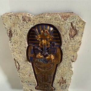Wall Decor | Egyptian King Tut Mummy Plaque Golden Sarcophagus Summit ...